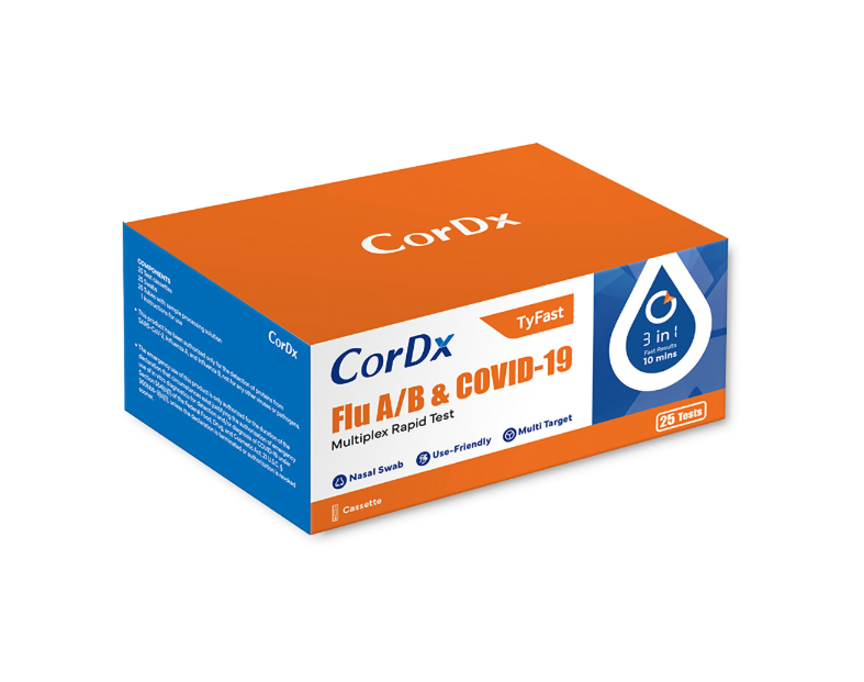 Respiratory Test Kit Tyfast Flu A+B / COVID-19 Multiplex Rapid Test 25 ...