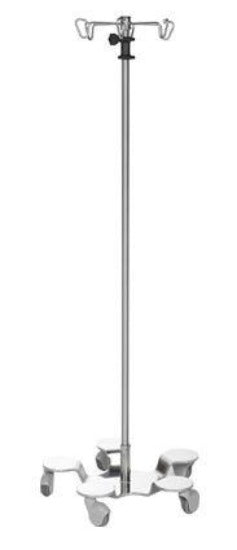 Pedigo Infusion Pump Stand with 5-Leg and 6 Hook Top Stainless Steel ...