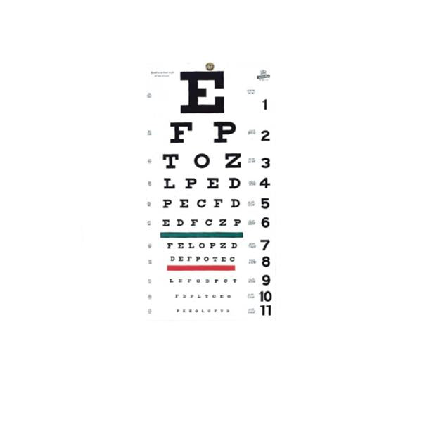 Graham-Field/Everest &Jennings Chart Vision Testing 20' Testing Distan ...