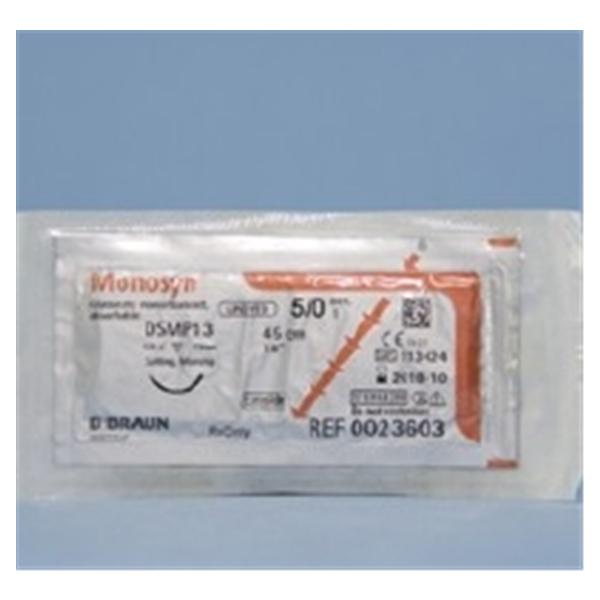 Aesculap Suture 5-0 Glyconate Dsmp13 Monosyn Undyed 18" Monofilament 3 ...