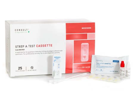 McKesson McKesson Consult Rapid Test Kit Strep A Test Throat / Tonsil ...