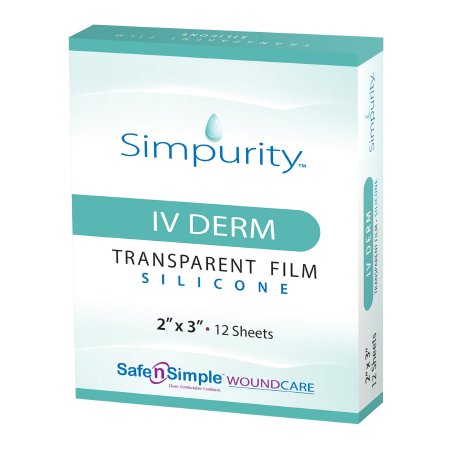 Simpurity IV Derm - I.V. Dressing Foam / Silicone 2 X 3 Inch Sterile ...