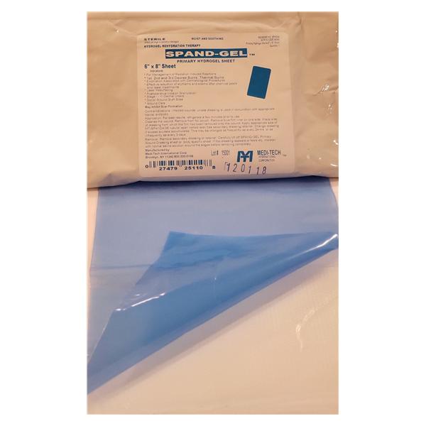 Medi-Tech Intl Corp Sheet Dressing Spand-Gel Hydrogel 6X8" Sterile Lf ...