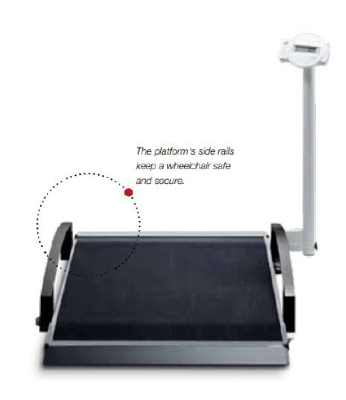 Seca - Wheelchair Scale LCD Display 360 kg Black AC Power / Battery Op ...