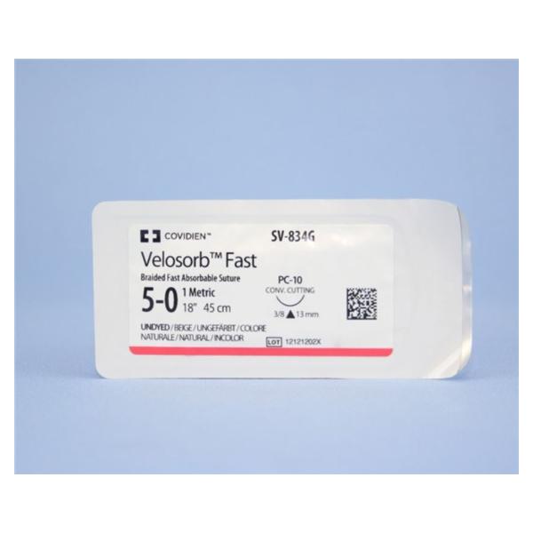 Medtronic MITG-Covidien Suture 5-0 Glycolide/Lactide Pc-10 Velosorb Fa ...