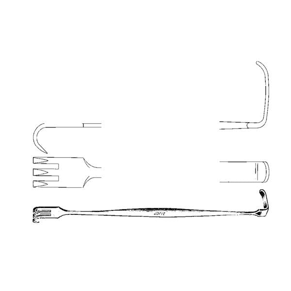 Integra Miltex Inc Retractor Double Ended 6-1/4" Sharp 3-Prong Ea - 19 ...