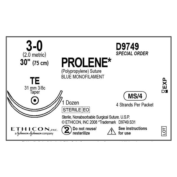 Ethicon Inc,a J & J Company Suture 3-0 Polypropylene Te/Te Prolene Blu — Serfinity Medical