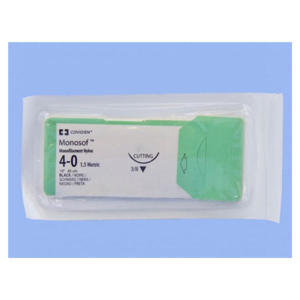 Medtronic MITG-Covidien Suture 4-0 Nylon P-11 Monosof Black 18" Monofi ...