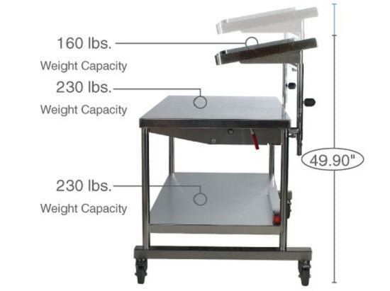 Pedigo Space Station Two Tier Back Table | Using 4″ Diameter ...