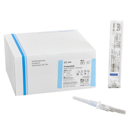 Protectiv - Peripheral IV Catheter 22 Gauge 1 Inch Retracting Safety N ...