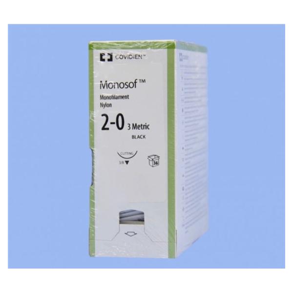 Medtronic MITG-Covidien Suture 2-0 Nylon C-15 Monosof Black 30" Monofi ...