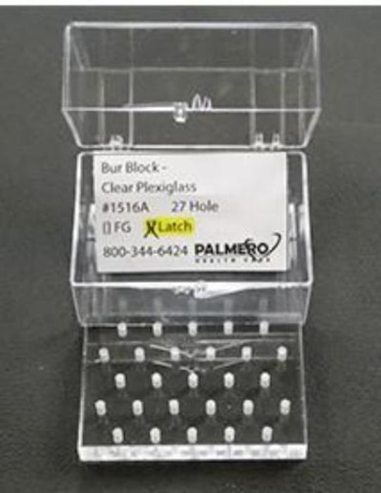 Palmero Clear Plexiglass 27 Hole Bur Blocks with Box - Friction Grip ...