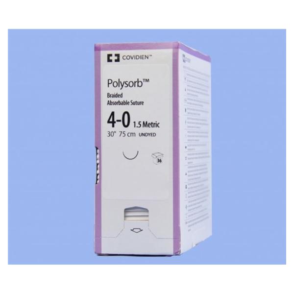 Medtronic MITG-Covidien Suture 4-0 Polyester V-20 Polysorb Undyed 30" — Serfinity Medical