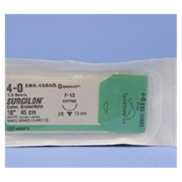Medtronic MITG-Covidien Suture 4-0 Nylon P-13 Surgilon White 18" Braid ...