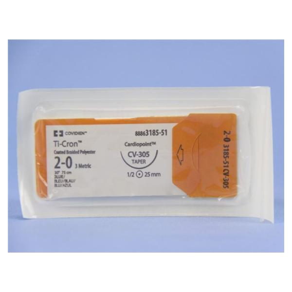Medtronic MITG-Covidien Suture 2-0 Polyester Cv-305 Ti-Cron Blue 30" B — Serfinity Medical