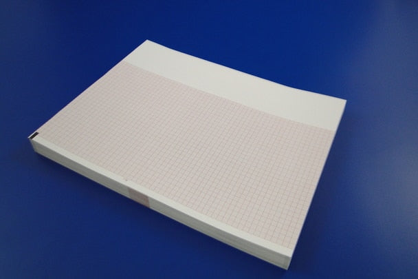 Print Media Recording Paper Thermal 216 X 280 mm Fan-Fold Red Grid - 3 ...