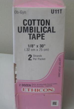 J & J Healthcare Systems Ethicon Umbilical Tape Cotton 1/8 X 30 Inch W ...
