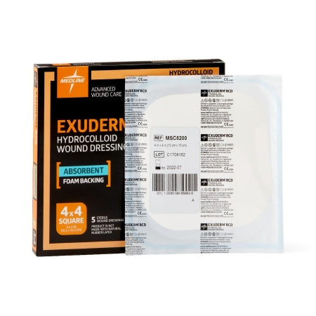 Exuderm RCD - Hydrocolloid Dressing 4 X 4 Inch Square Sterile - MSC520 ...