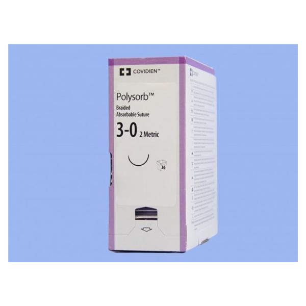 Medtronic MITG-Covidien Suture 3-0 Polyester Cv-23 Polysorb Undyed 30 ...