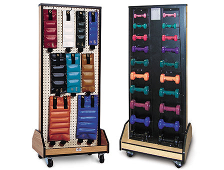 Hausmann "Combo" Weight / Dumbbell Mobile Rack - 24" x 18 x 57", - 556 ...