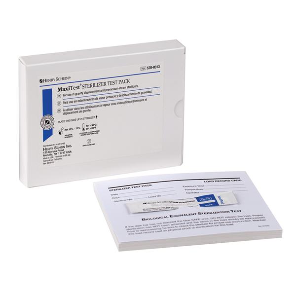 Henry Schein Biological Monitor Sterilization Maxitest Test Pack 25/Ca ...