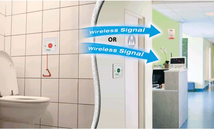 Smart Caregiver Wireless Call&Reset Button Light System with Pull Cord ...