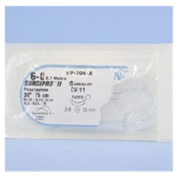 Medtronic MITG-Covidien Suture 6-0 Pp Cv-11/Cv-11 Surgipro Blue 30" Do ...