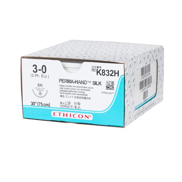 Ethicon Inc,a J & J Company Suture 3-0 Silk Sh Perma-Hand Black 30" Br — Serfinity Medical