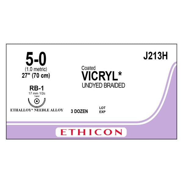 Ethicon Inc,a J & J Company Suture 5-0 Polyglactin 910 Rb-1 Vicryl Und ...