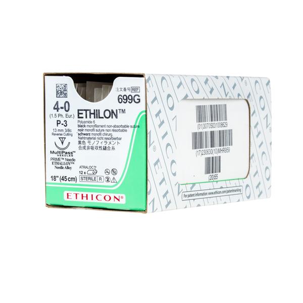 Ethicon Inc,a J & J Company Suture 4-0 Nylon P-3 Ethilon Black 18" Mon — Serfinity Medical