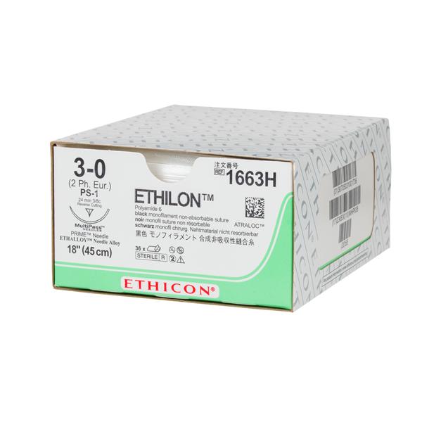Ethicon Inc,a J & J Company Suture 3-0 Nylon Ps-1 Ethilon Black 18" Mo — Serfinity Medical