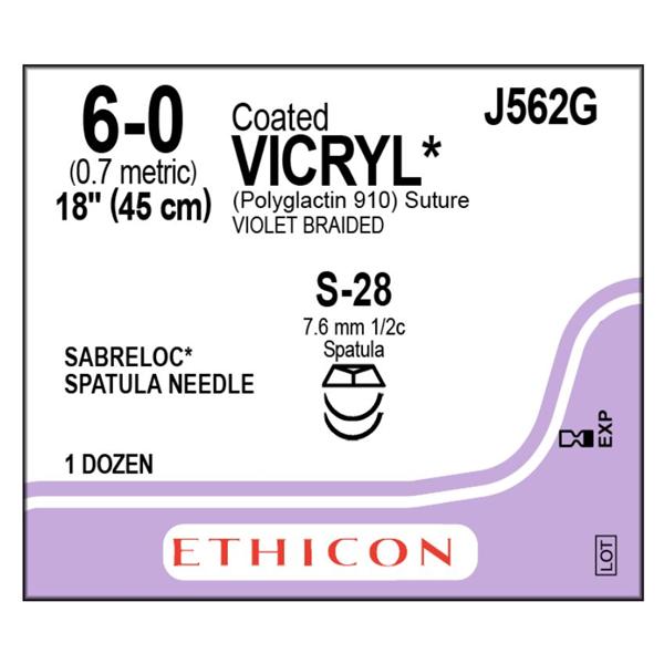 Ethicon Inc,a J & J Company Suture 6-0 Polyglactin 910 S-28/S-28 Vicry — Serfinity Medical