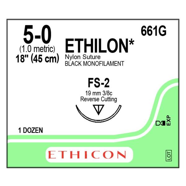 Ethicon Inc,a J & J Company Suture 5-0 Nylon Fs-2 Ethilon Black 18" Mo — Serfinity Medical