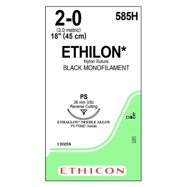 Ethicon Inc,a J & J Company Suture 2-0 Nylon Ps Ethilon Black 18" Mono — Serfinity Medical