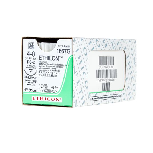 Ethicon Inc,a J & J Company Suture 4-0 Nylon Ps-2 Ethilon Black 18" Mo — Serfinity Medical