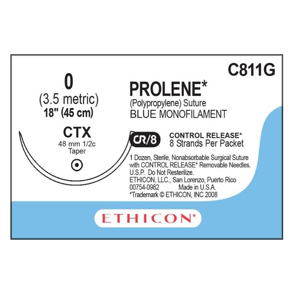 Ethicon Inc,a J & J Company Suture 0 Polypropylene Ctx Prolene Blue 18 — Serfinity Medical