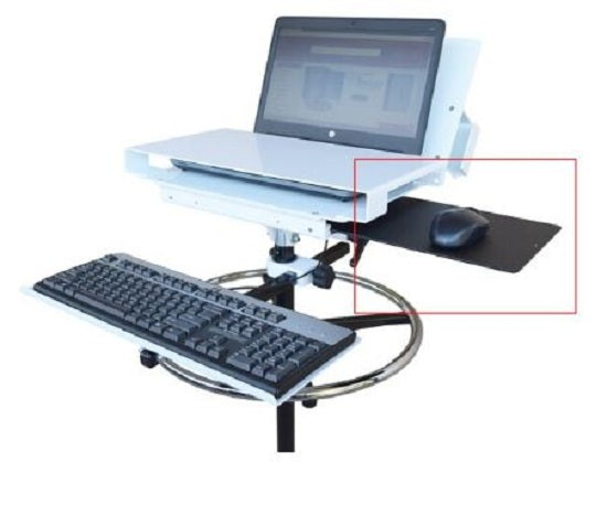 Omnimed Mobile Security Laptop Stand with Mouse Tray & Scanner Holder ...