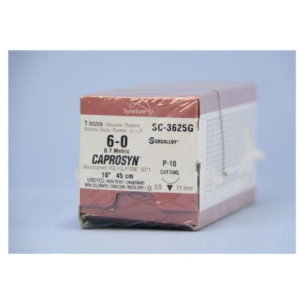 Medtronic MITG-Covidien Suture 6-0 Glycolide/Lactide P-10 Caprosyn Und ...