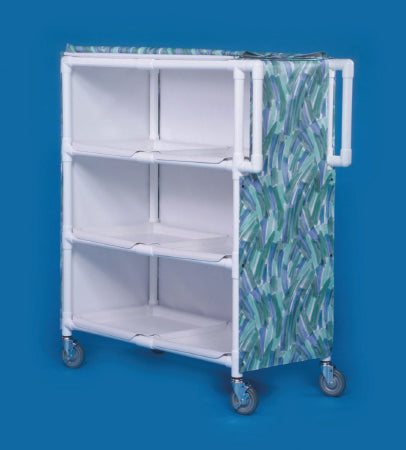 IPU - Linen Cart with Cover 3 Shelves PVC 5 Inch Heavy Duty Casters, 2 ...