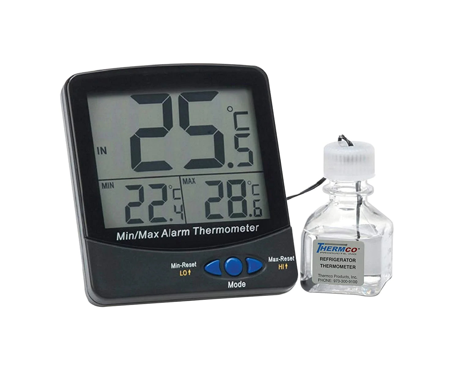 Min-Max - Digital Thermometer with Alarm Fahrenheit / Celsius -58° to ...