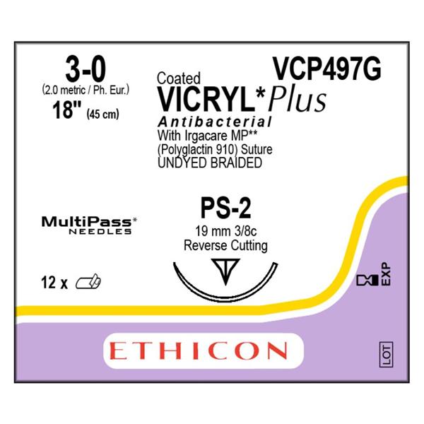 Ethicon Inc,a J & J Company Suture 3-0 Triclosan/Polyglactin 910 Ps-2 — Serfinity Medical