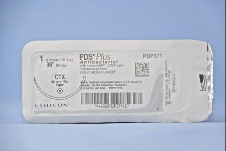 PDS Plus - Antibacterial Suture with Needle Absorbable Uncoated Violet — Serfinity Medical