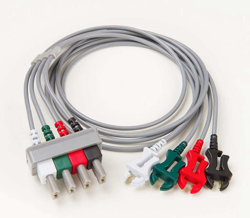 Ivy Biomedical - Metallic ECG Leadwire 24 Inch, Standard, White, Red ...