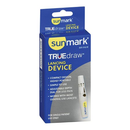 sunmark - Lancing Device Truedraw Lancet Needle Multiple Depth Setting ...