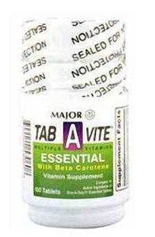 Major Tab-A-Vite - Multivitamin Supplement Vitamin A / Cholecalciferol ...