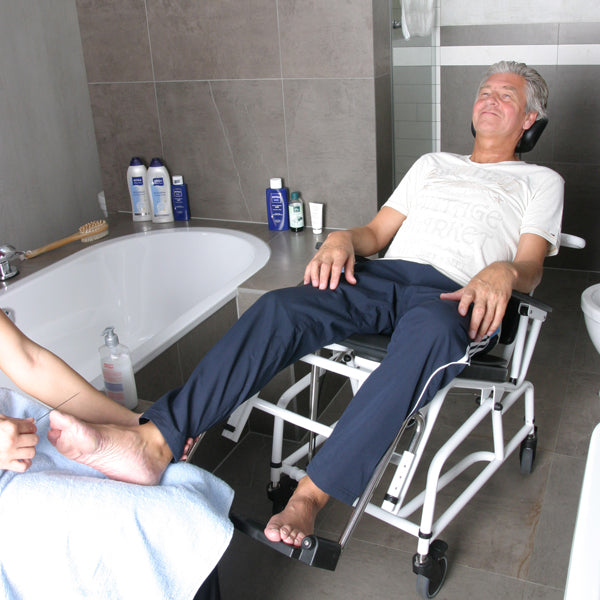 Handicare Combi Powered Tilt, Mobile Commode/Shower Chair, Complete wi ...