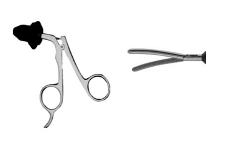 Elmed 10mm Dissectors and Graspers Strong Atraumatic Clamp Curved Jaw ...