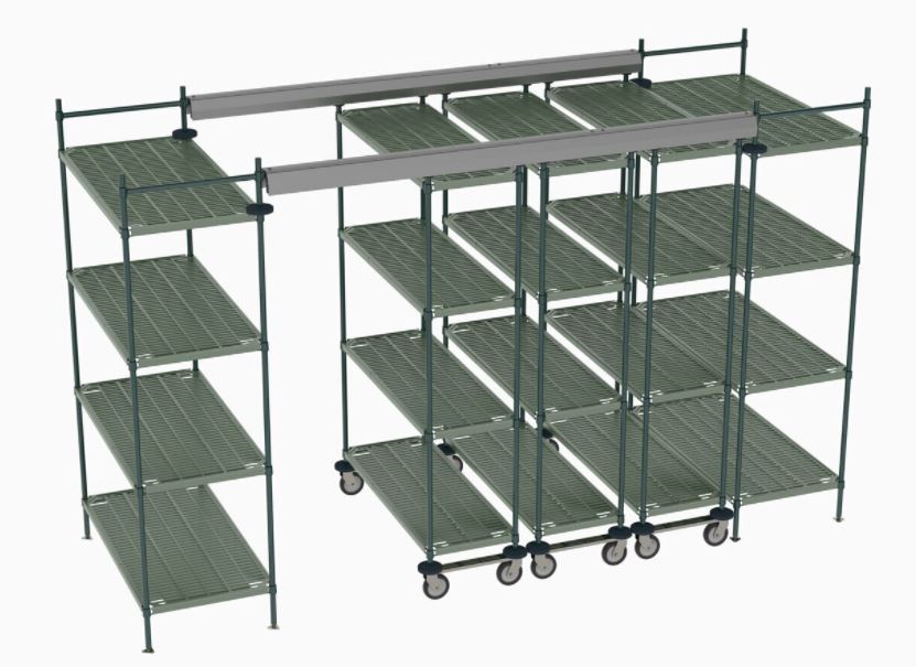 Metro Crash Metro Top-Track Overhead Track Shelving Complete Kit with ...