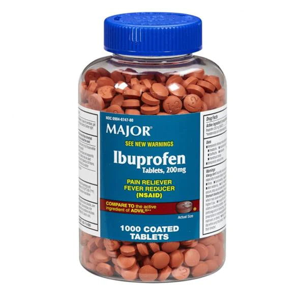 Major - Pain Relief 200 mg Strength Ibuprofen Tablet 1,000 per Bottle ...