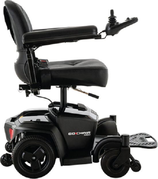 Pride Mobility Go Chair Med Travel Power Wheelchair - Black — Serfinity ...